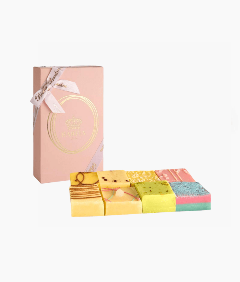 8 Piece Posh in Pink Barfi Box – Luxury Pink Gift for Celebrations